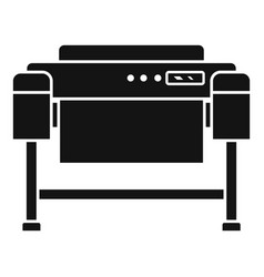 Worker with plotter man prints beautiful Vector Image