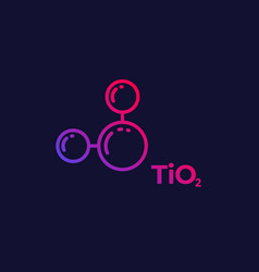 Titanium dioxide molecule linear icon Royalty Free Vector