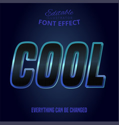 Cool text editable font effect Royalty Free Vector Image