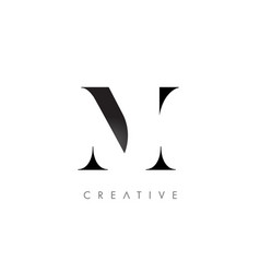 Ab letter logo design icon with serif font Vector Image