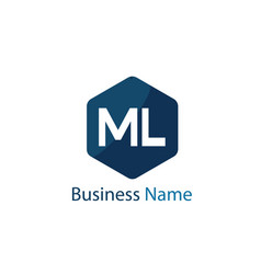 Initial letter ml logo template design Royalty Free Vector