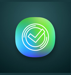 Checkmark app icon Royalty Free Vector Image - VectorStock
