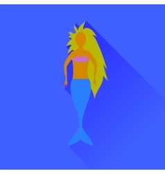 Crying mermaid stencil for stickers Royalty Free Vector