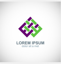 Triangle connection abstract geometry logo Vector Image