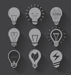 Light bulb logo design set Royalty Free Vector Image