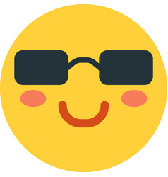 Smiley face emoji in minimal style Royalty Free Vector Image