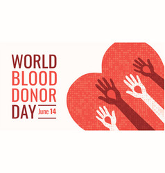 June 14 world blood donor day poster Royalty Free Vector