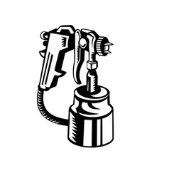 Spray gun painting auto service business Vector Image