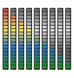 Level or generic progress indicators with units Vector Image