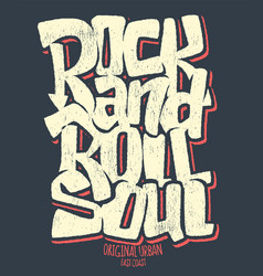 Rock type design with scribbled letter Royalty Free Vector