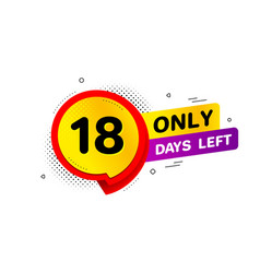 Number days left countdown template Royalty Free Vector