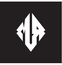 Mr logo monogram with piece circle ribbon style Vector Image