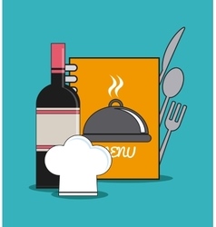 Catering service restaurant and menu design Vector Image