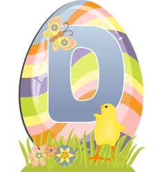 Cute initial letter d Royalty Free Vector Image