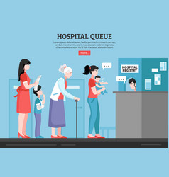 Hospital queue Royalty Free Vector Image - VectorStock