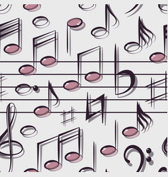 Seamless pattern with musical notes Royalty Free Vector