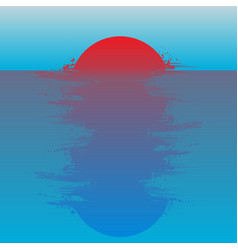 Abstract landscape mountains and sky sunset Vector Image
