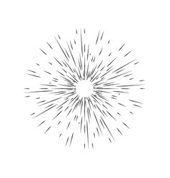 Random rays circular pattern in flat style Vector Image