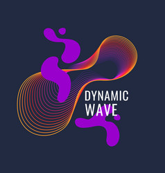 Organic forms with dynamic waves and lines Vector Image