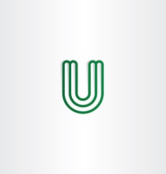 Logo letter u black logotype Royalty Free Vector Image