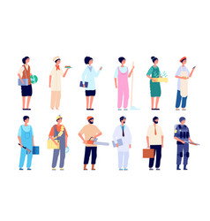 Different professions isometric professionals Vector Image