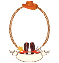 Cowboy rope frame Royalty Free Vector Image - VectorStock