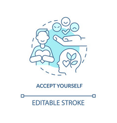 Self understanding concept icon Royalty Free Vector Image