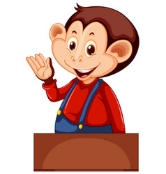 Cute female monkey character Royalty Free Vector Image