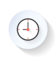Clock the end of the working day close flat icon Vector Image