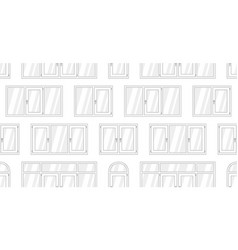 Realistic pvc window white blank mockup Royalty Free Vector