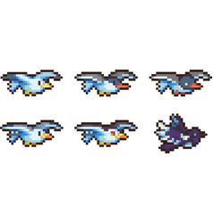 Set pixel birds Royalty Free Vector Image - VectorStock