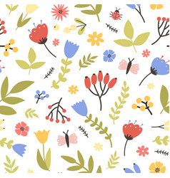 Seamless floral border Royalty Free Vector Image