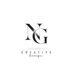 Creative colorful letters ng n g logo Royalty Free Vector