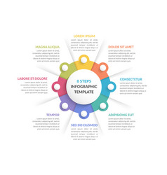 Circle infographics - eight elements Royalty Free Vector