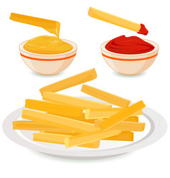 Ketchup mustard and mayonnaise Royalty Free Vector Image