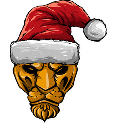 Christmas hipster fashion animal lion Royalty Free Vector