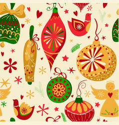 Seamless pattern doodle christmas Royalty Free Vector Image
