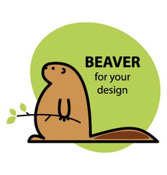 Funny beaver Royalty Free Vector Image - VectorStock