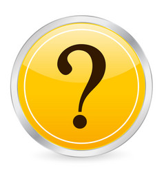 Interrogative mark yellow circle icon Royalty Free Vector