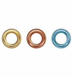 Solid brass eyelets Royalty Free Vector Image - VectorStock