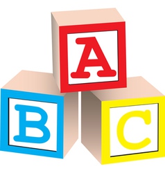 Alphabet blocks for children vertical pyramid Vector Image