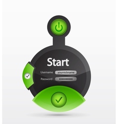 Power login page Royalty Free Vector Image - VectorStock