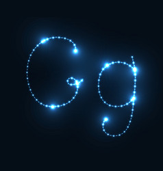 Glow abc Royalty Free Vector Image - VectorStock