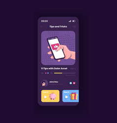 Internet player smartphone interface template Vector Image