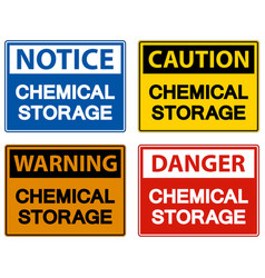 Chemical storage symbol sign on white background Vector Image