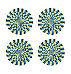 Optical illusion seamless pattern moving visual Vector Image