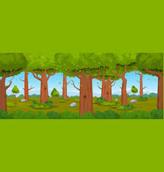 Seamless background with forest Royalty Free Vector Image