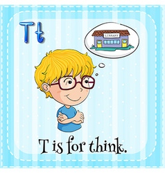 Flashcard of T is for twelve Royalty Free Vector Image