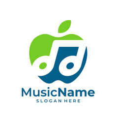 Apple music logo music logo design template Vector Image