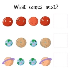 Educational game for children what comes next Vector Image